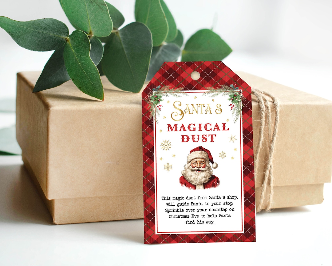 Santa's Magical Dust Gift Tag, BONUS DESIGNS Included, Package From ...