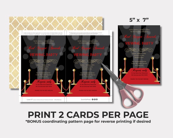 Red Carpet Awards Ceremony Invitations