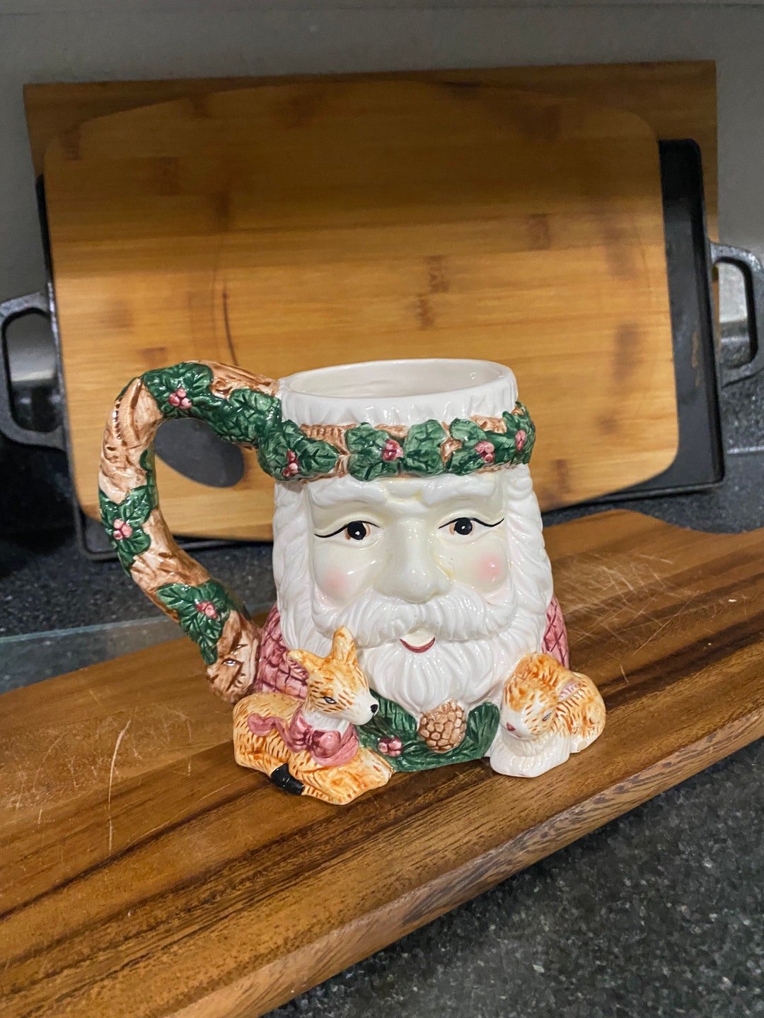 Vintage Santa Clause Mug Ceramic Hot Cocoa Glass Drink Ware - Etsy