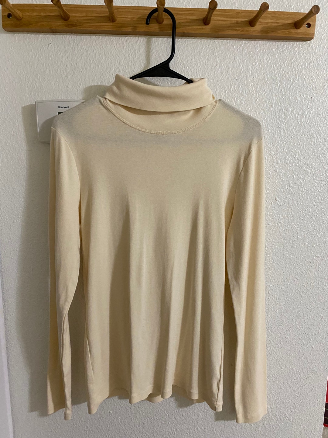 Vintage Cream Turtle Neck 1990s Fashion Shirt - Etsy