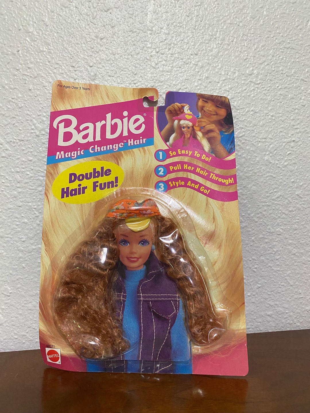 Vintage Barbie “magic Change Hair” Strawberry Blonde Red Head Curly Wig ...