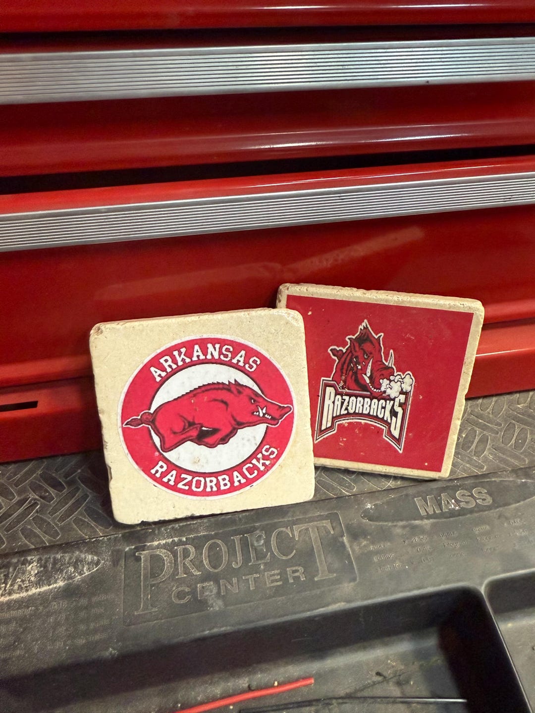 Pair of Arkansas Razorbacks 4”x4” Stone Coasters - Etsy