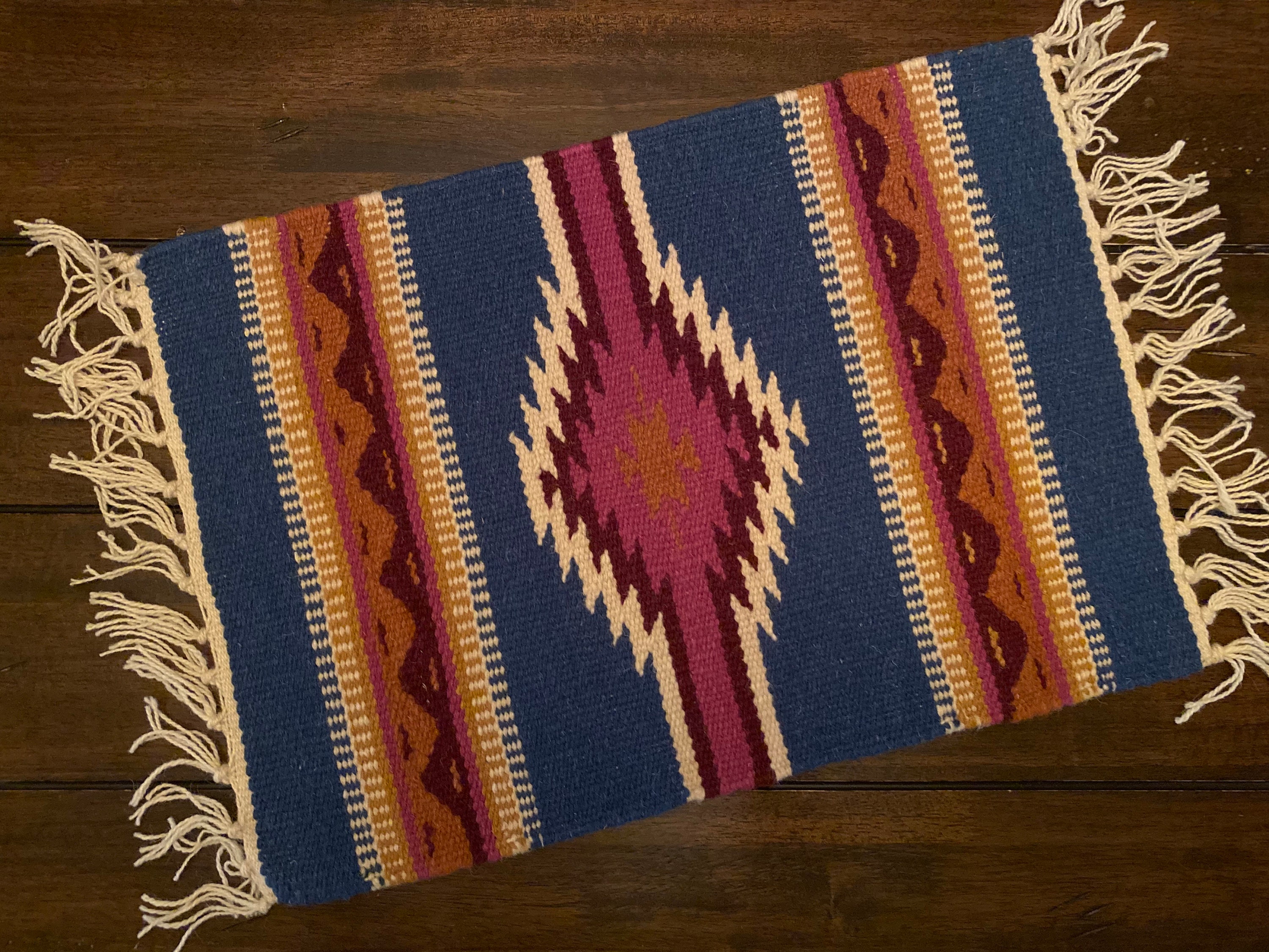 Southwest Handwoven Wool Table Mat 15x20 | Etsy