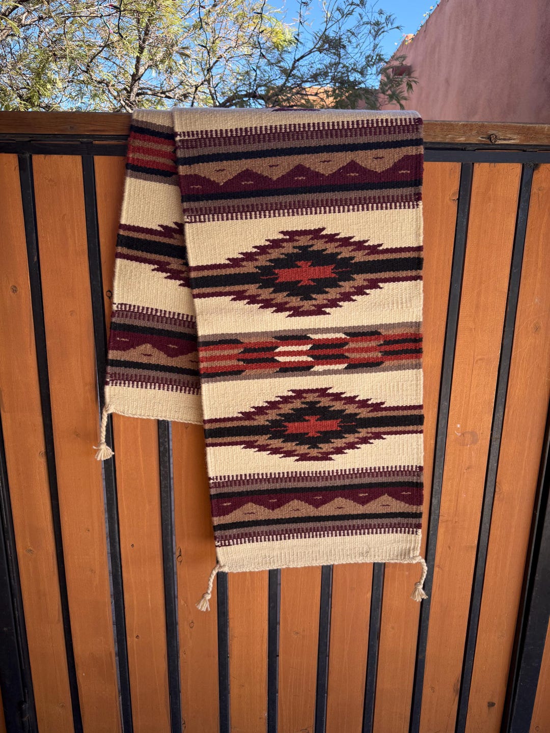 Handwoven 16"x80" Southwest Wool Table Runner - Etsy
