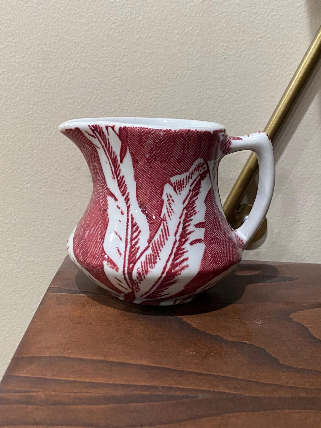 Vintage Tepco Red Banana Leaf Creamer Pitcher - Etsy