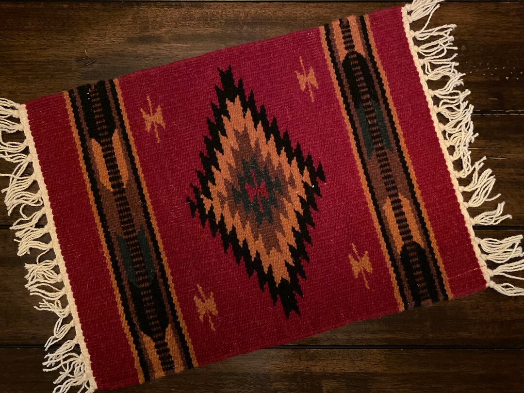 Southwest Handwoven Wool Table Mat 15x20 - Etsy