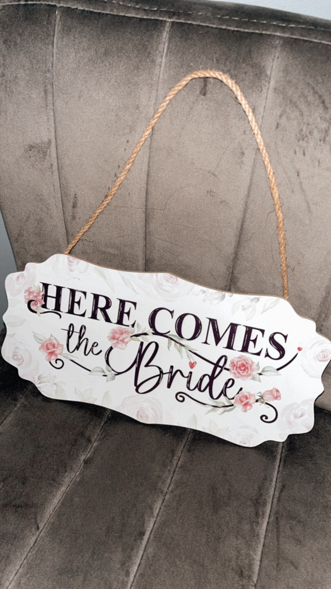 Here Comes the Bride Sign - Etsy