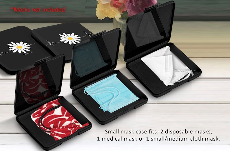 5 PACK Face Mask Case - Portable Mask Case - Car Mask Holder - Reusable ...