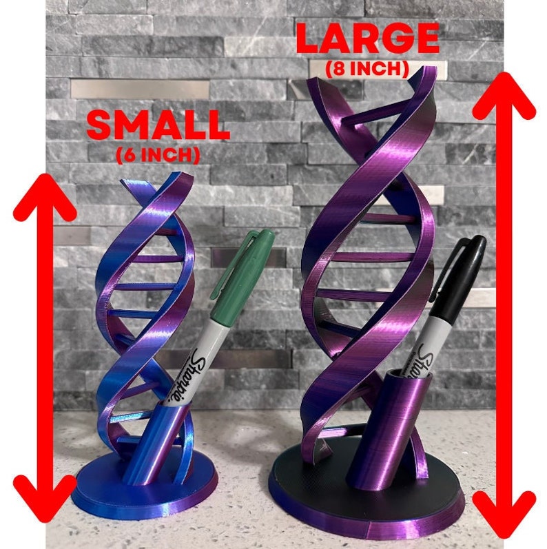 PERSONALIZED CUSTOM DNA Double Helix Pen Holder Biology - Etsy