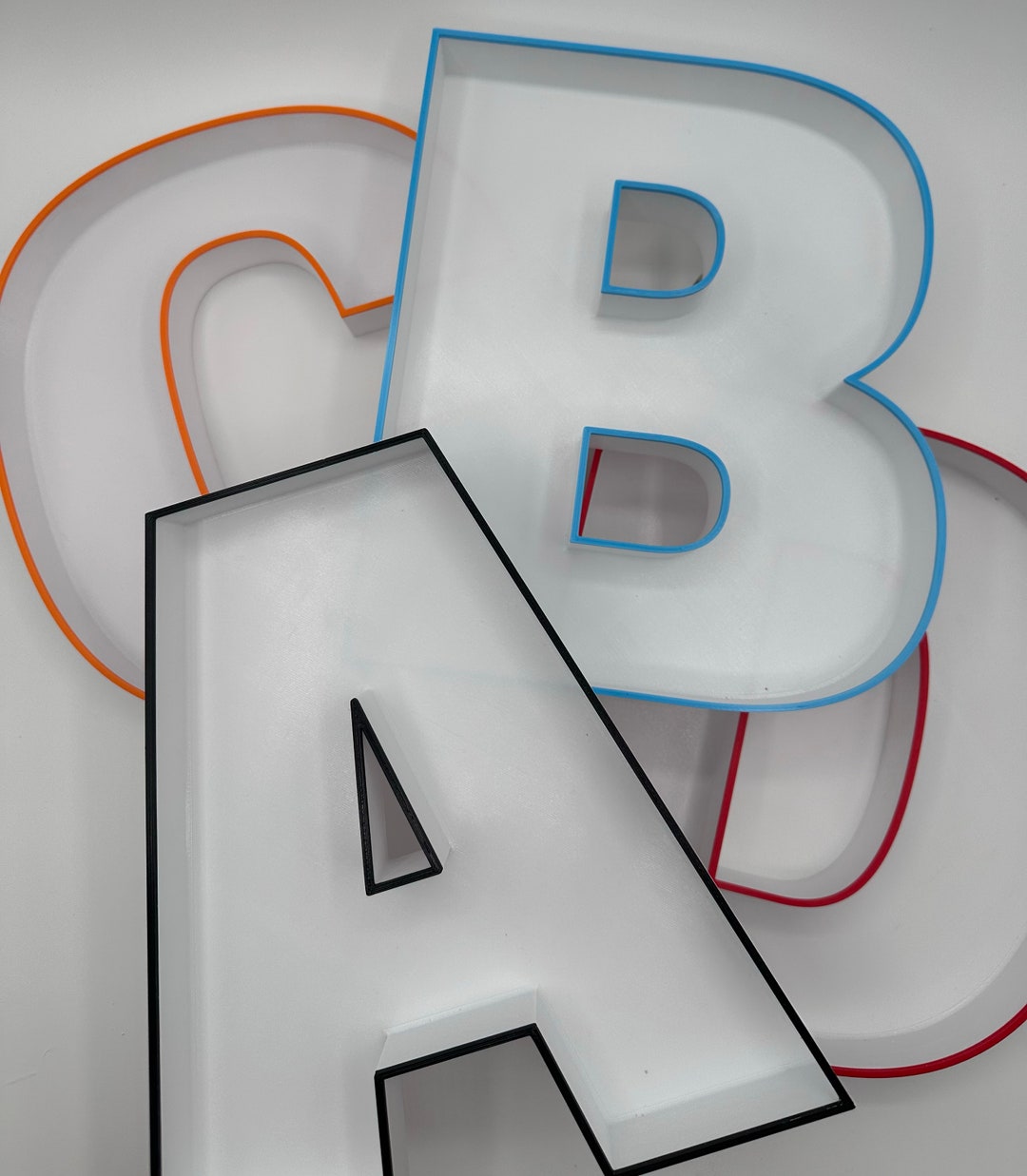 Custom Colored Reusable Fillable Letters Numbers Boxes Trays for ...