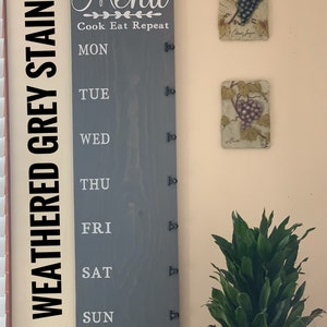 Menu Board, Kitchen Decor, Hanging Farmhouse Menu, Weekly Menu Board ...