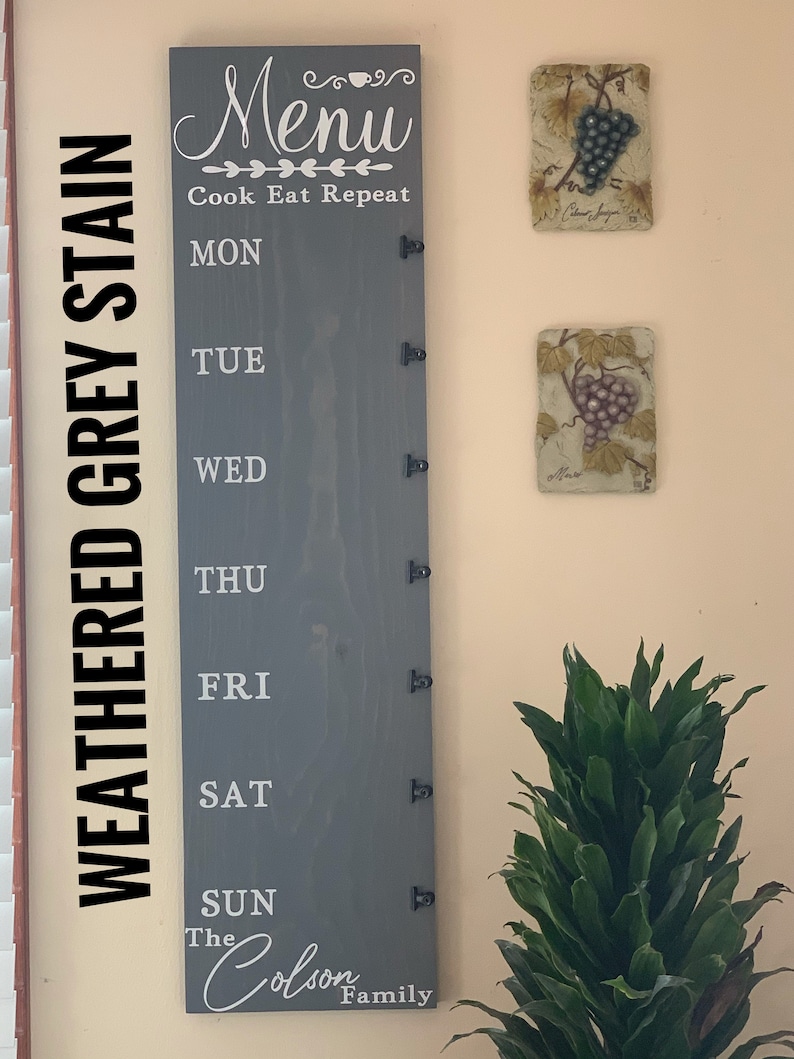 Menu Board Kitchen Decor Hanging Farmhouse Menu Weekly Menu - Etsy