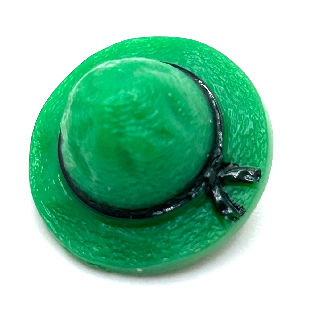 Vintage Realistic Button PITH HELMET Goofies Hat Button green With ...
