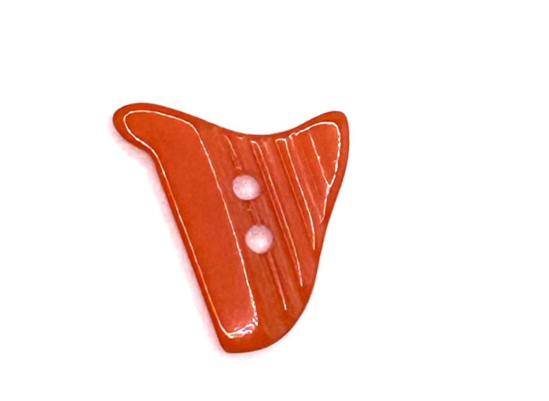 Vintage Realistic Button Orange Harp BAKELITE Music Goofies From the ...