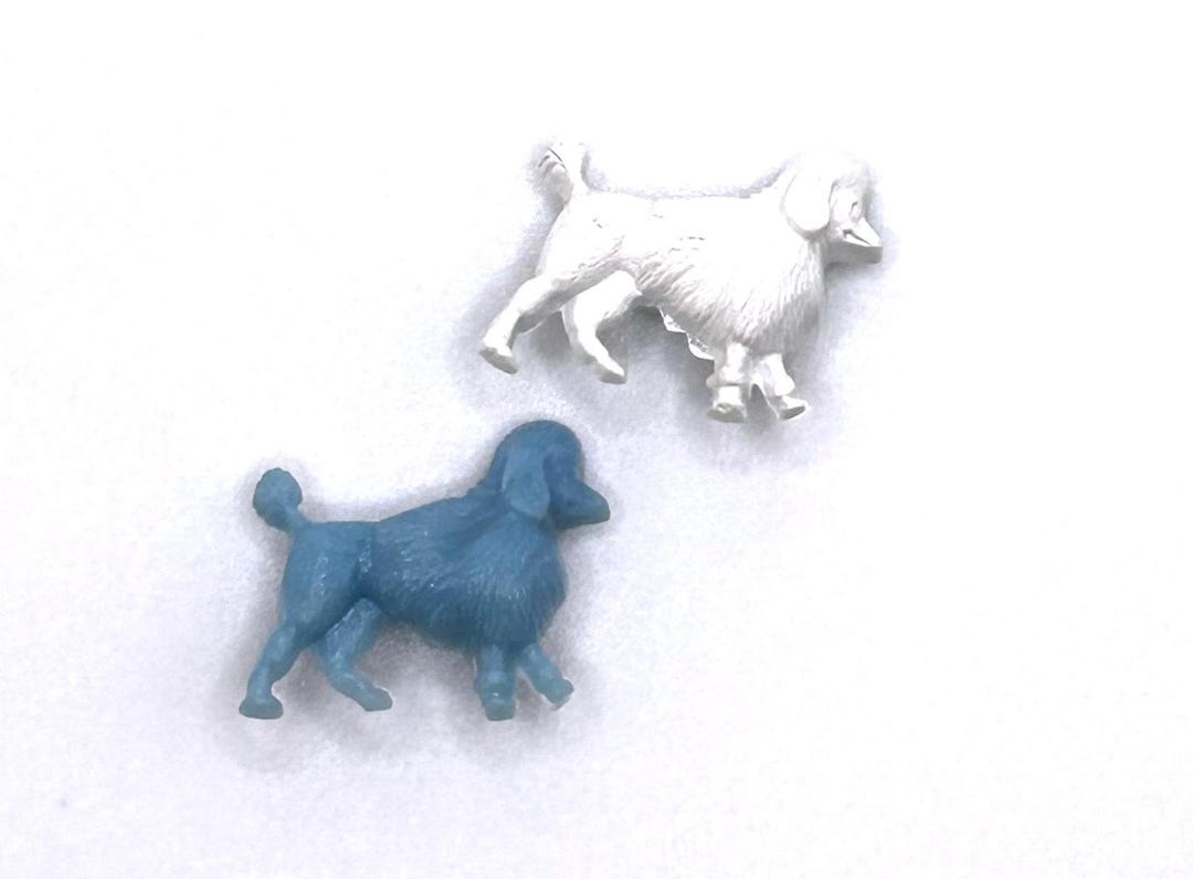 2 Vintage Realistic Buttons Prevue Poodle Dog Goofies From the Dogs #1 ...