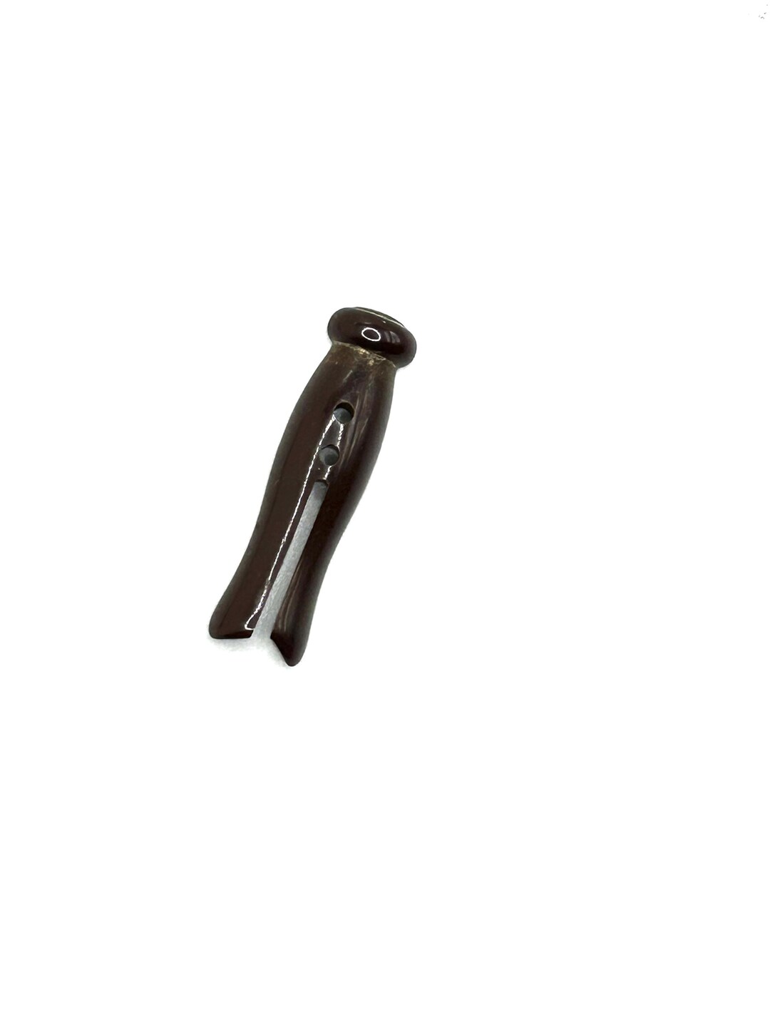 Vintage Realistic Button BAKELITE Clothespin Goofies in Chocolate Brown ...