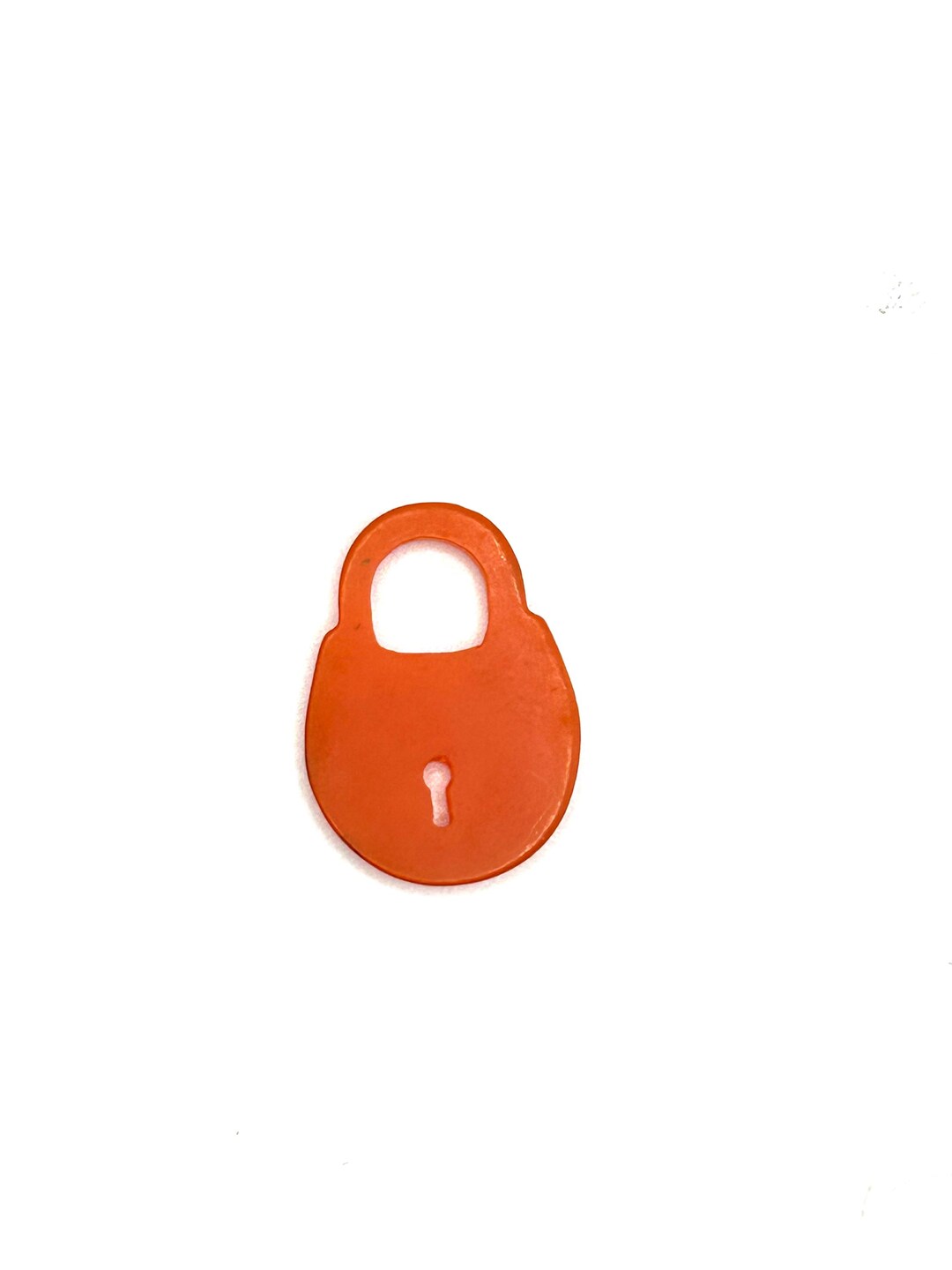 Vintage Realistic Button Orange BAKELITE Lock Goofies Button From the ...