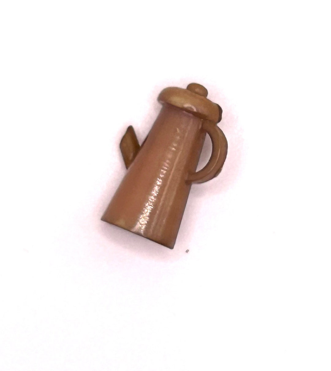 Vintage Realistic Button MARION WEEBER Brown Celluloid Coffee Pot ...