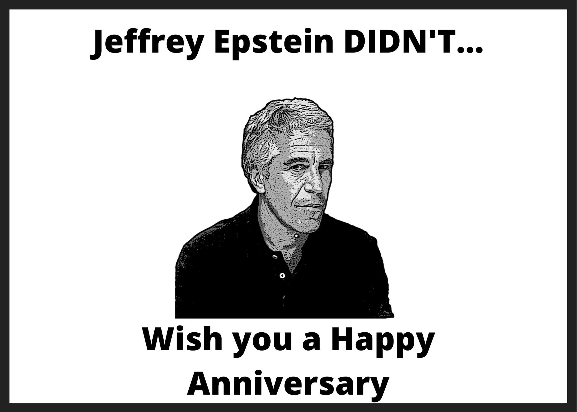 Jeffrey Epstein Happy Birthday Card | Etsy
