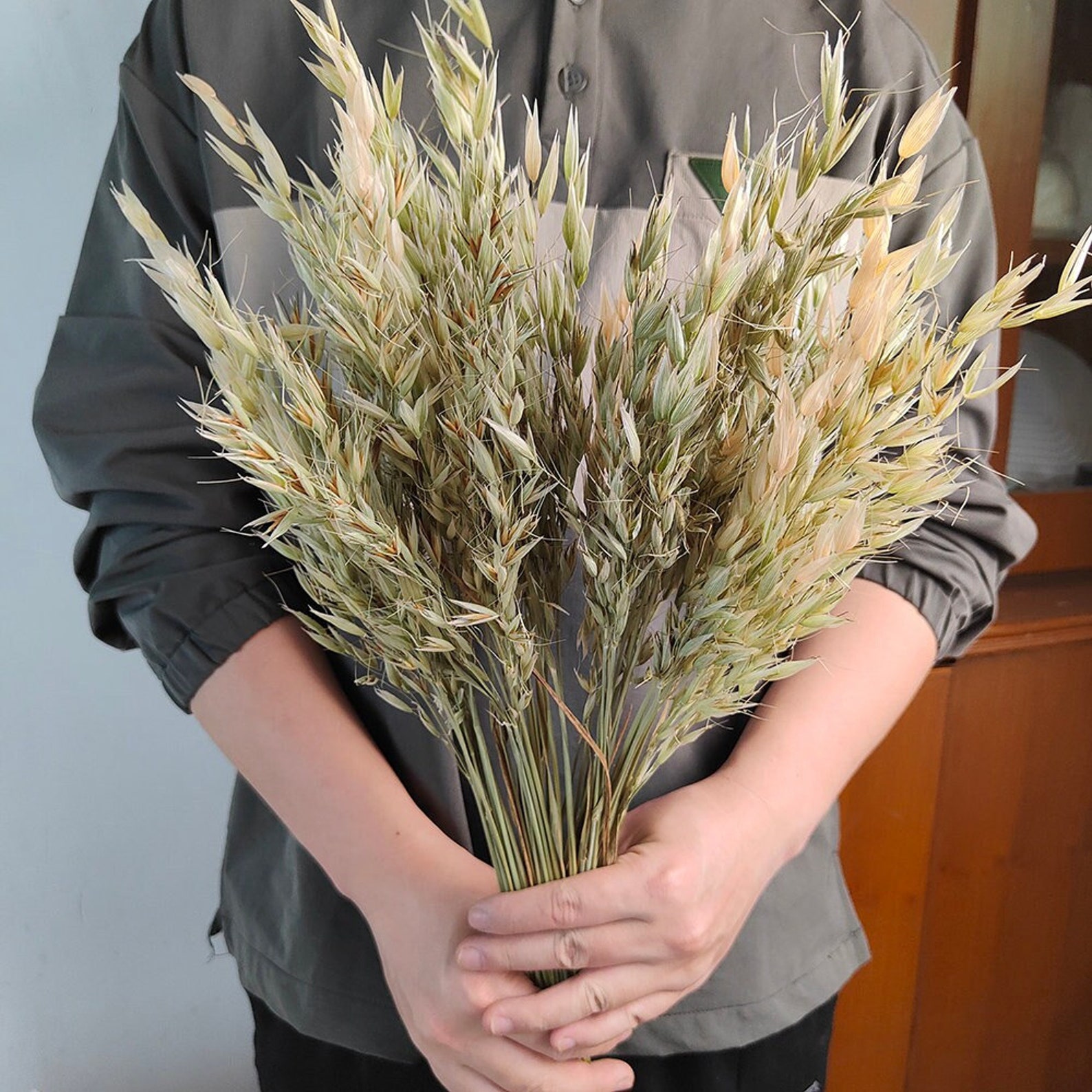 Natural Oat Grass Bunch，dried Oat Grass Bundle，50 Sticks Dried Flower ...