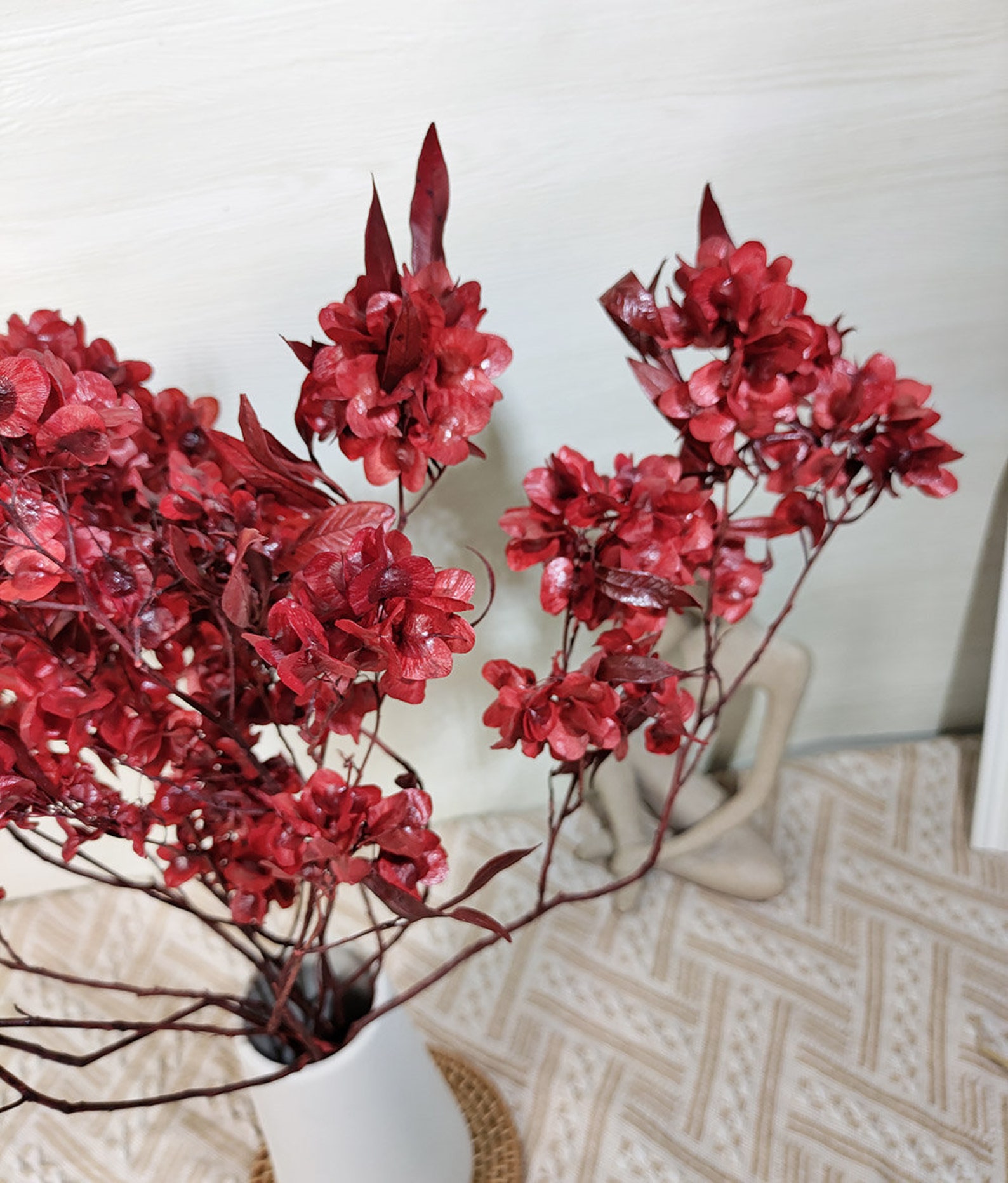 Preserved Red Iris Flower Bundle，dried Dodonaea Bunch，dried Flower ...