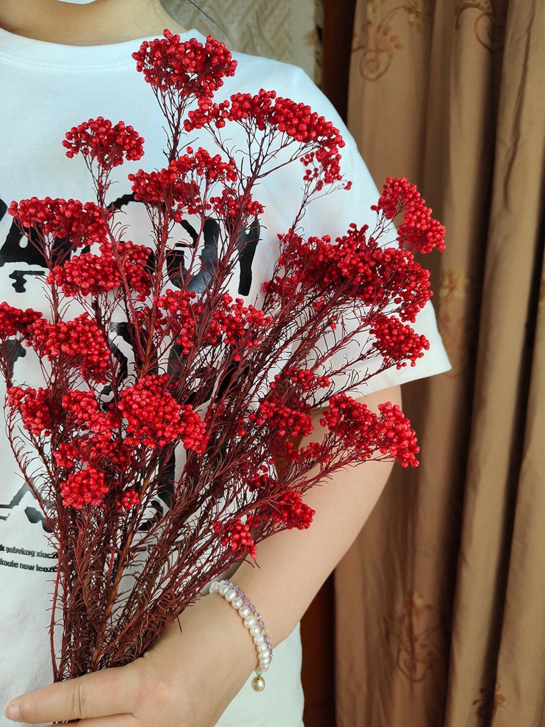 Dry Rice Flower，red Rice Flower Bunch，dry Flower for Vase，dry Flowers ...