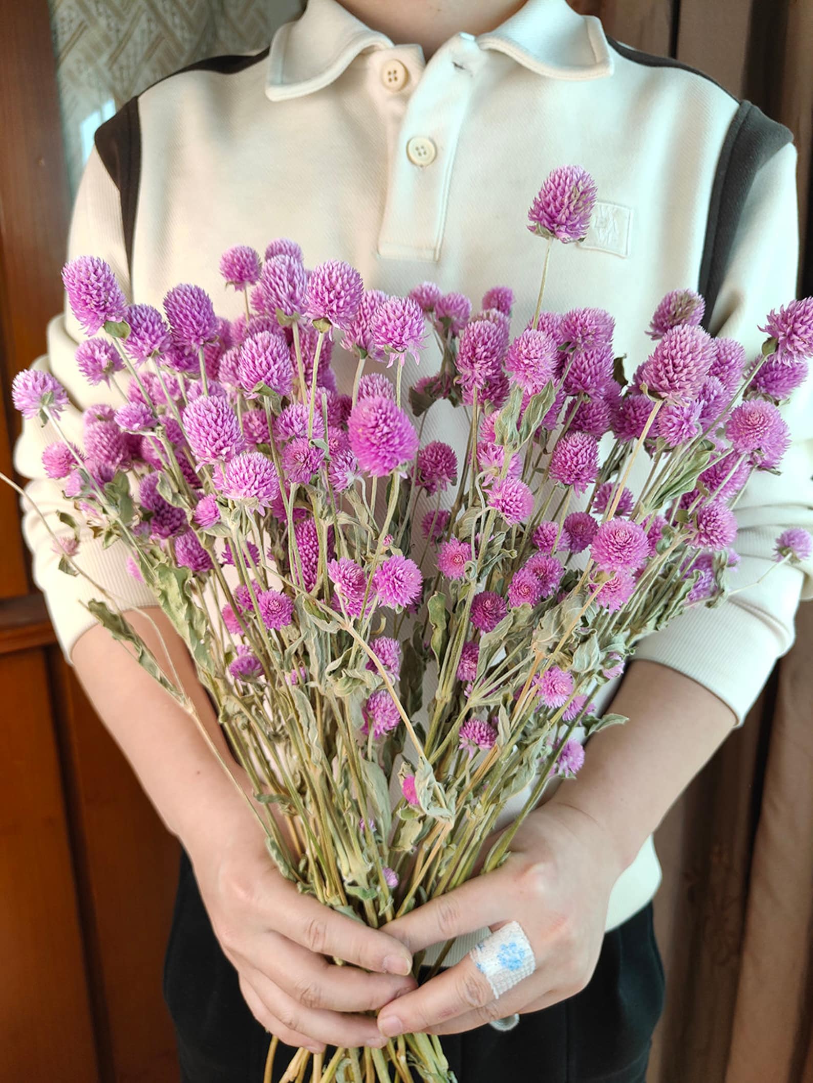 Fuchsia Globe Amaranth Flower Bunch，dry Gomphrena Bouquet，vase Filling ...
