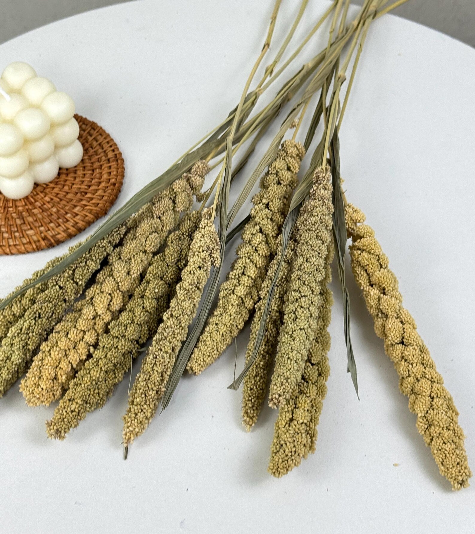 10 Stems Natural Millet Branches，millet Grain，flowers Arrangement，diy ...