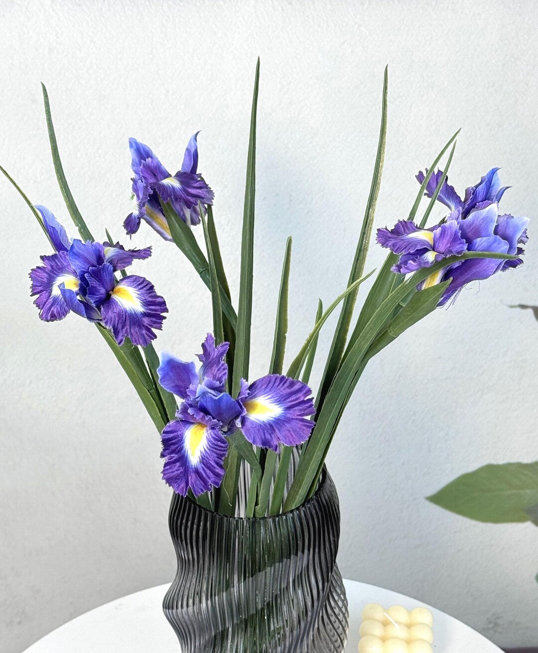 26“realstic Faux Iris Stems，high Quality Artificial Iris Flower ...