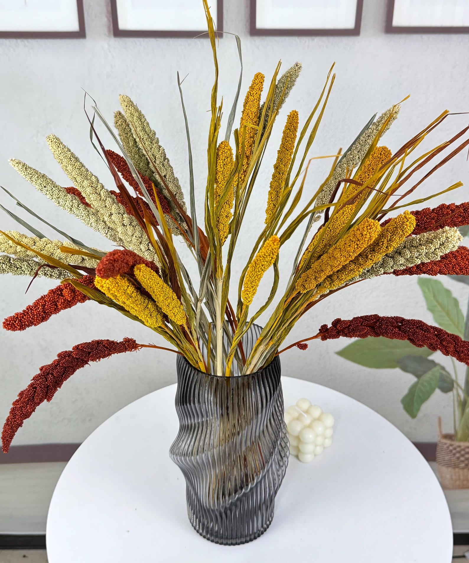 10 Stems Natural Millet Branches，millet Grain，flowers Arrangement，diy ...