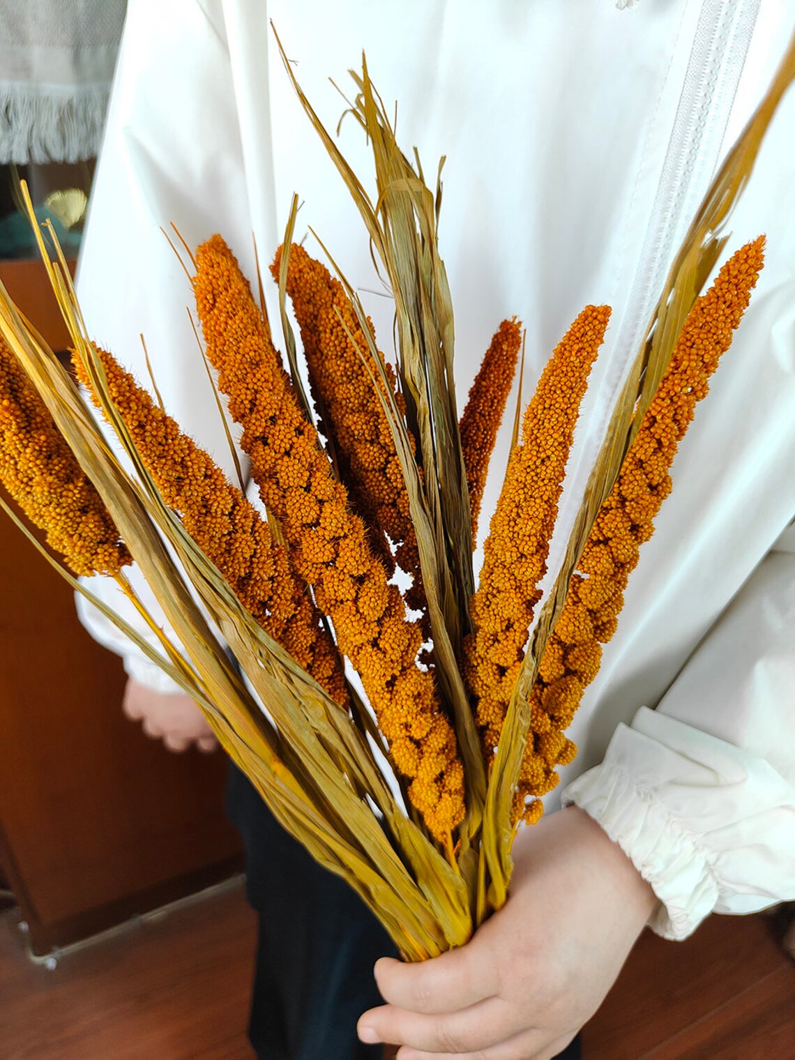 10pcs Dry Grain Ears Grass，natural Retro Millet Stem，vase Filling ，dry ...