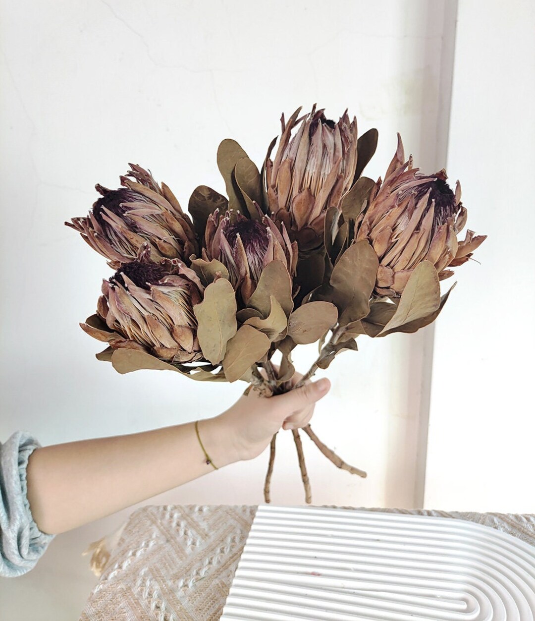 Natural Protea Flower，dried Protea Princess Flower Dried Flower for ...