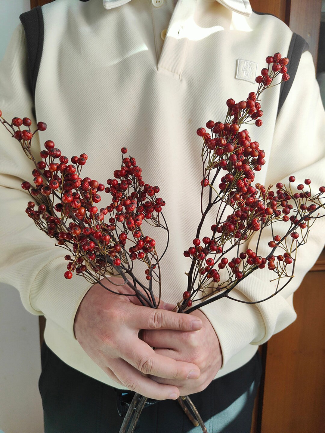Red Samll Flower Bunch，dried Red Fruits Bundle，dried Flower Arrangement ...