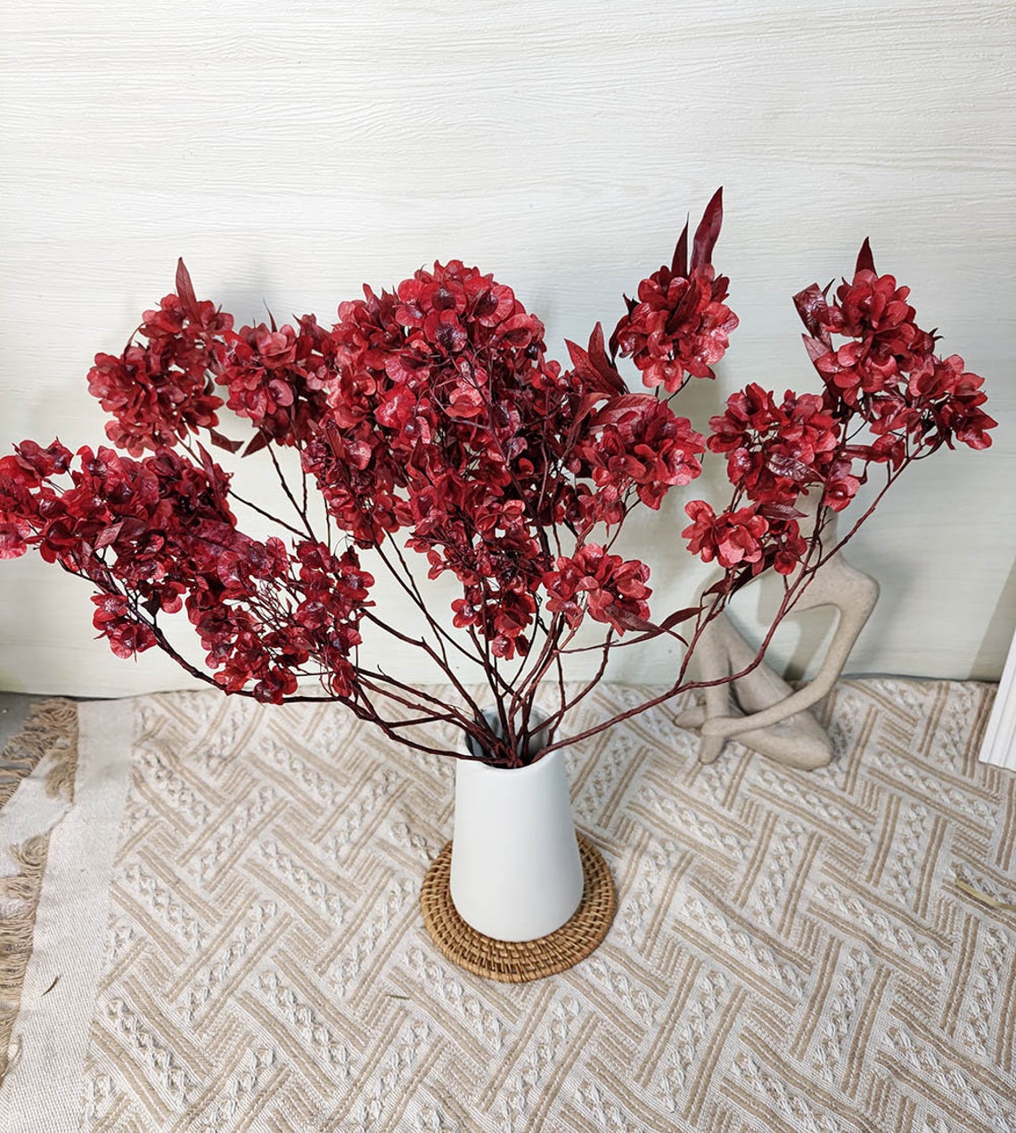 Preserved Red Iris Flower Bundle，dried Dodonaea Bunch，dried Flower ...