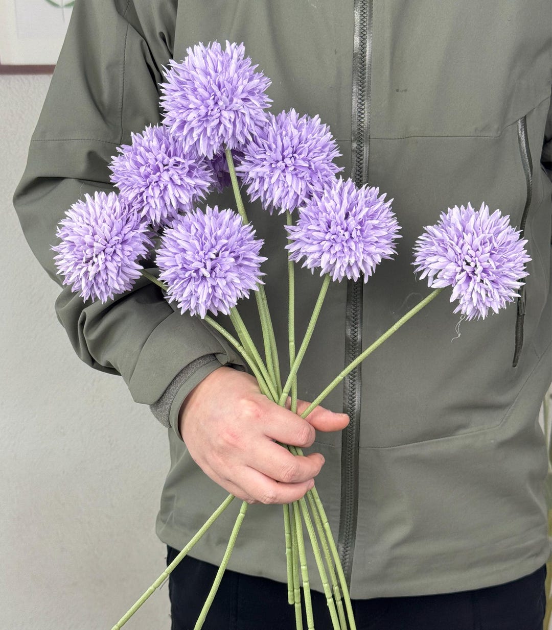 Faux Purple Flower Ball， Realstic Artificial Flower Ball，artificial ...