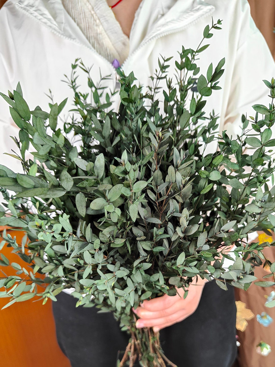 Preserved Green Parvifolia Eucalyptus，dry Eucalyptus Bouquet，vase ...