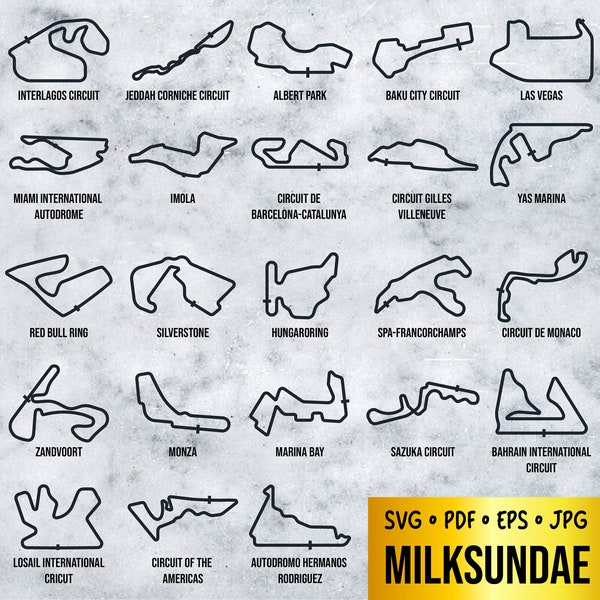 F1 Track Dxf Svg - Etsy UK