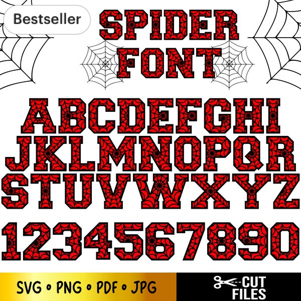Spider Web Numbers - Etsy