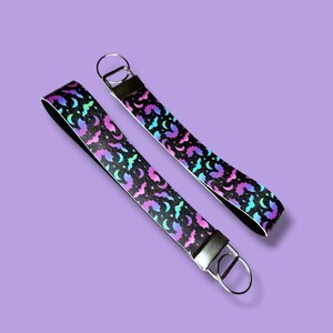 Neon Bat Goth Keychain Wristlet, Gothic Car Accessories or Gift for Her ...