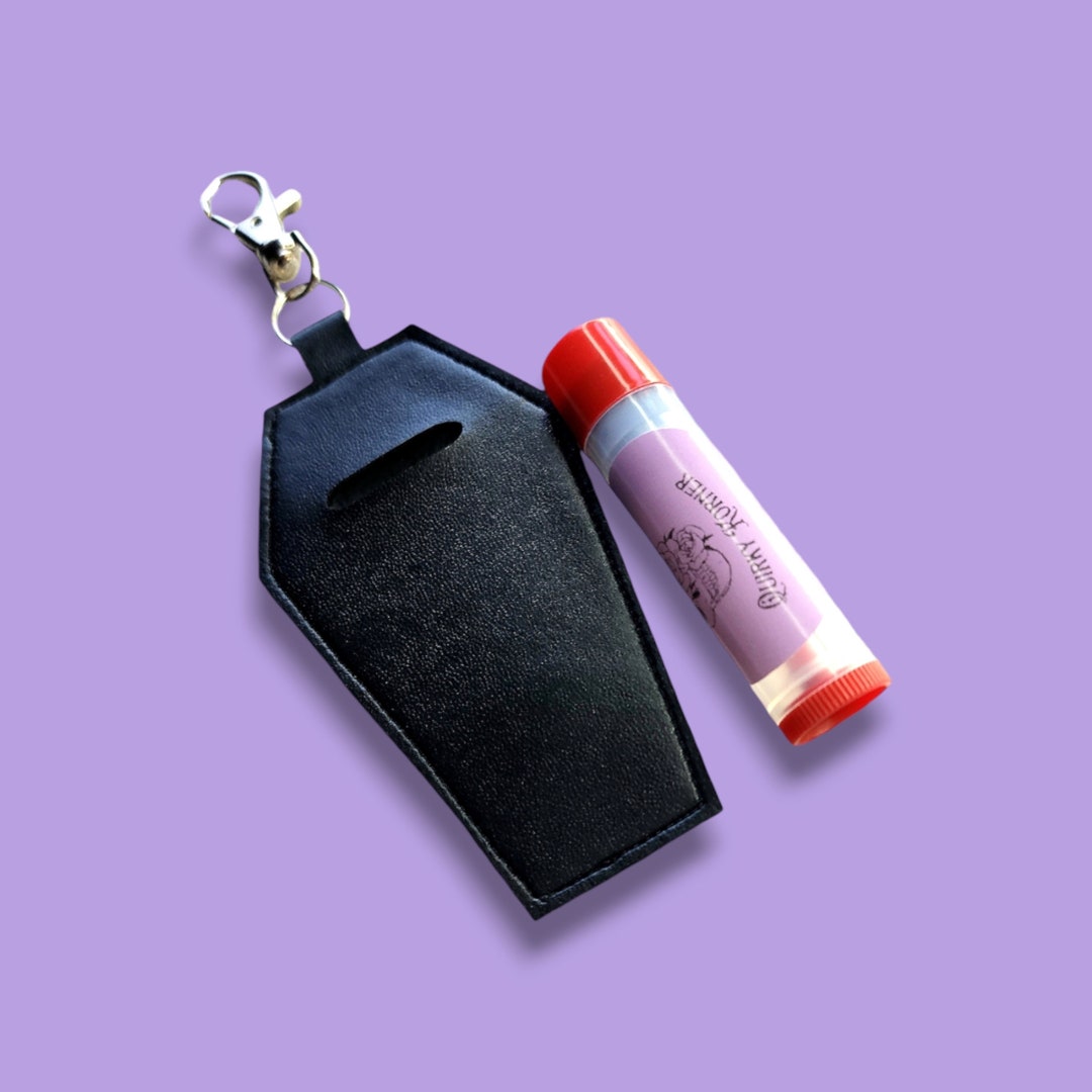 Goth Bag or Purse Charm Coffin Shaped Chapstick / Lip Balm Holder ...
