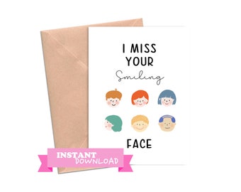 Miss Your Face Card - Etsy