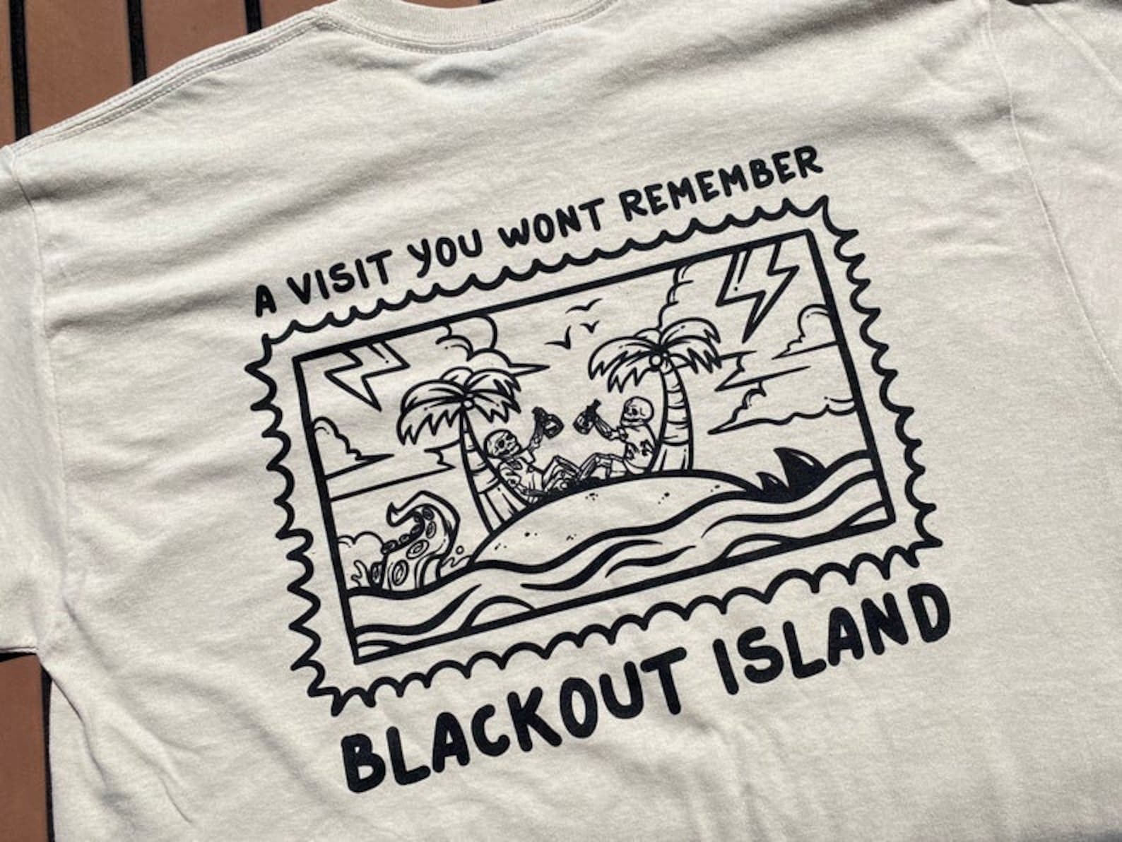 A Visit You Wont Remember T-shirt Short Sleeve Tee *blackout Island ...