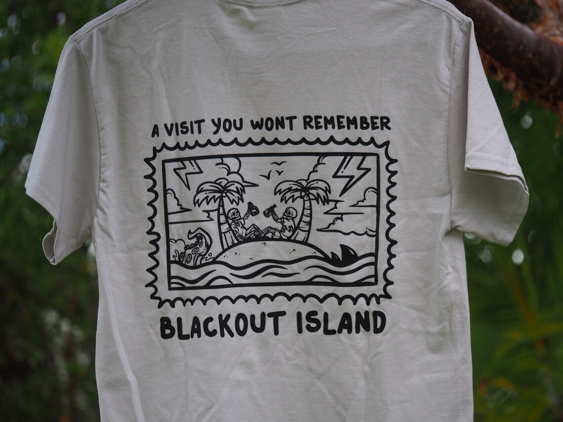 A Visit You Wont Remember T-shirt Short Sleeve Tee *blackout Island ...