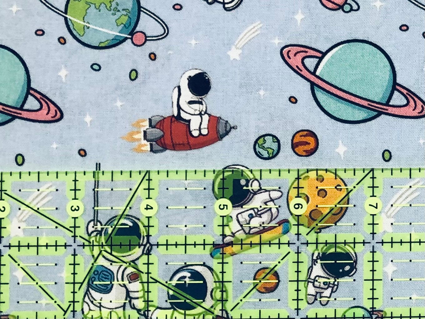 Spaceman Amung Us Stars Universe Space Planets Light Blue - Etsy
