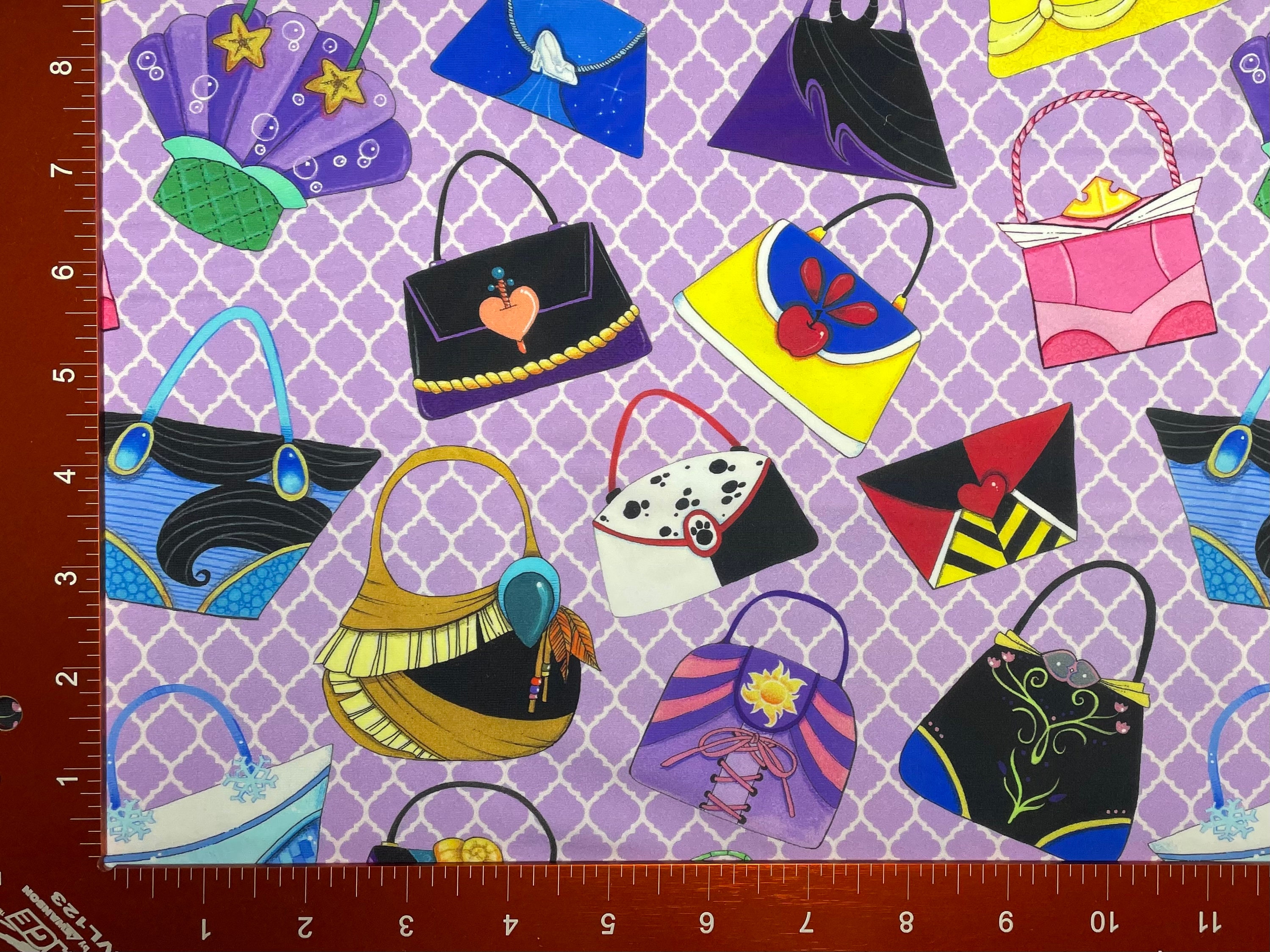 Disney Princess Purses on Purple Background Custom Design - Etsy
