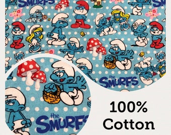 Smurfs Fabric - Etsy