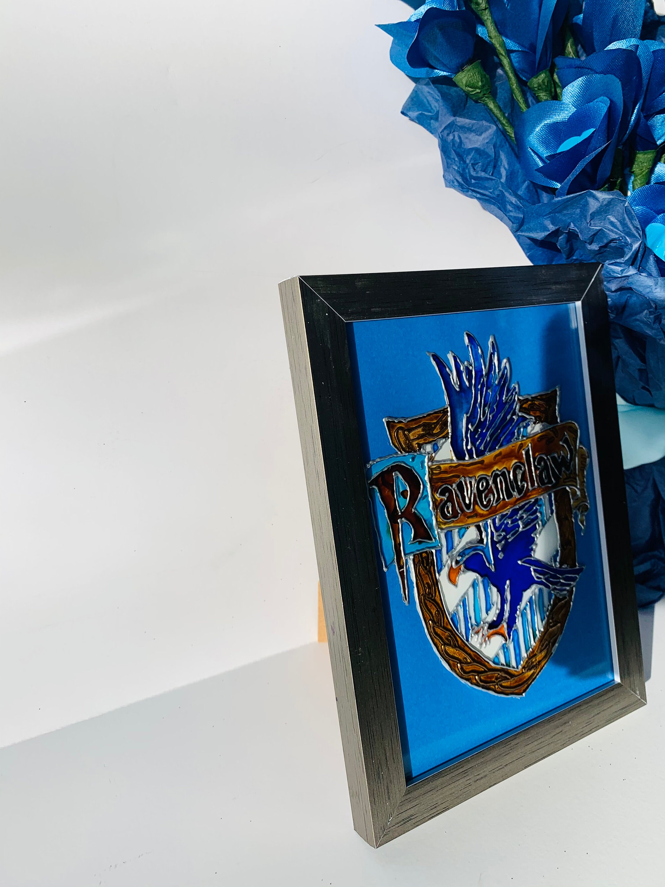 Ravenclaw Crest Hogwarts Glass Painting - Etsy