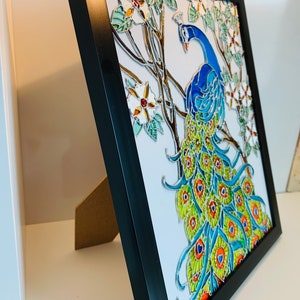 Beautiful Peacock | Glass Painting | Unique Artwork | Unique Gift - Etsy