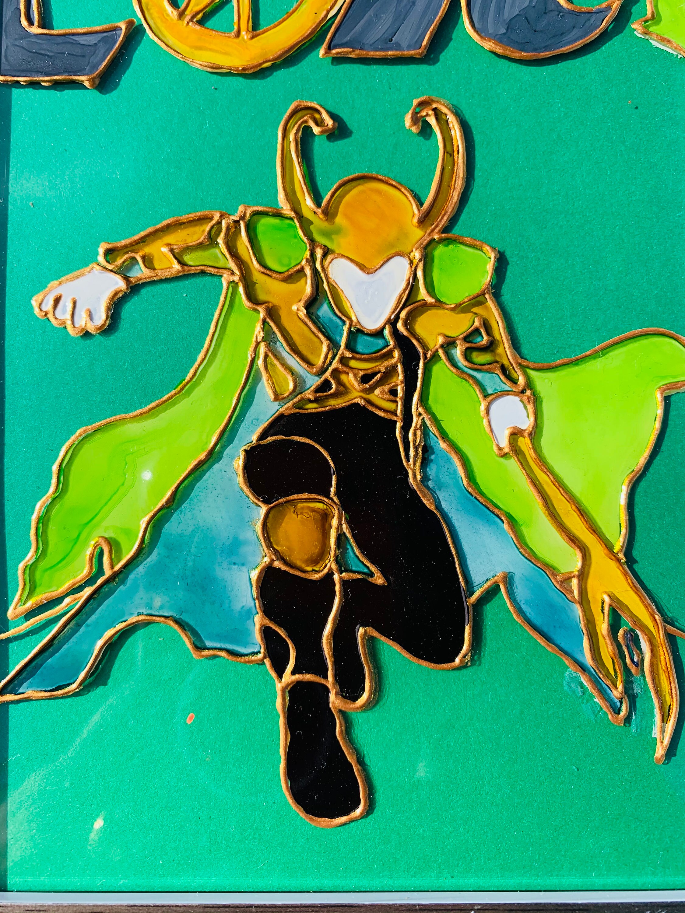 Marvel Loki | Glass Painting | Textured Art - Etsy