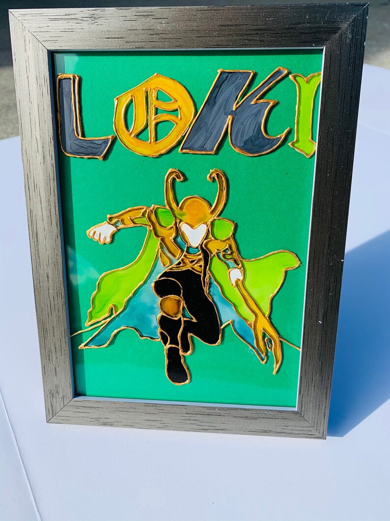 Marvel Loki | Glass Painting | Textured Art - Etsy